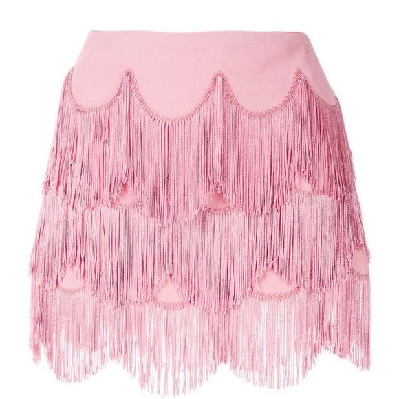 Marc Jacobs | Skirts | Marc Jacobs Pink Fringe Skirt | Poshmark